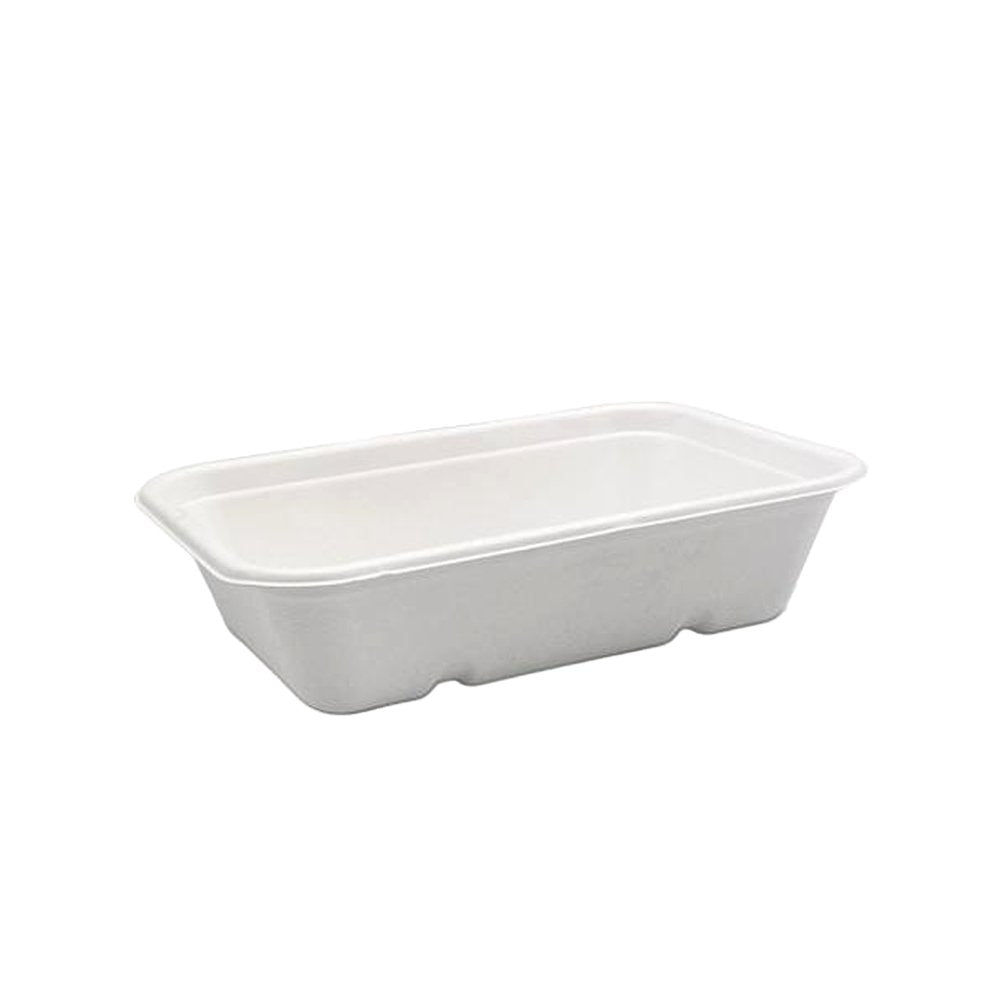 650mL White Sugarcane Rectangular Container - TEM IMPORTS™