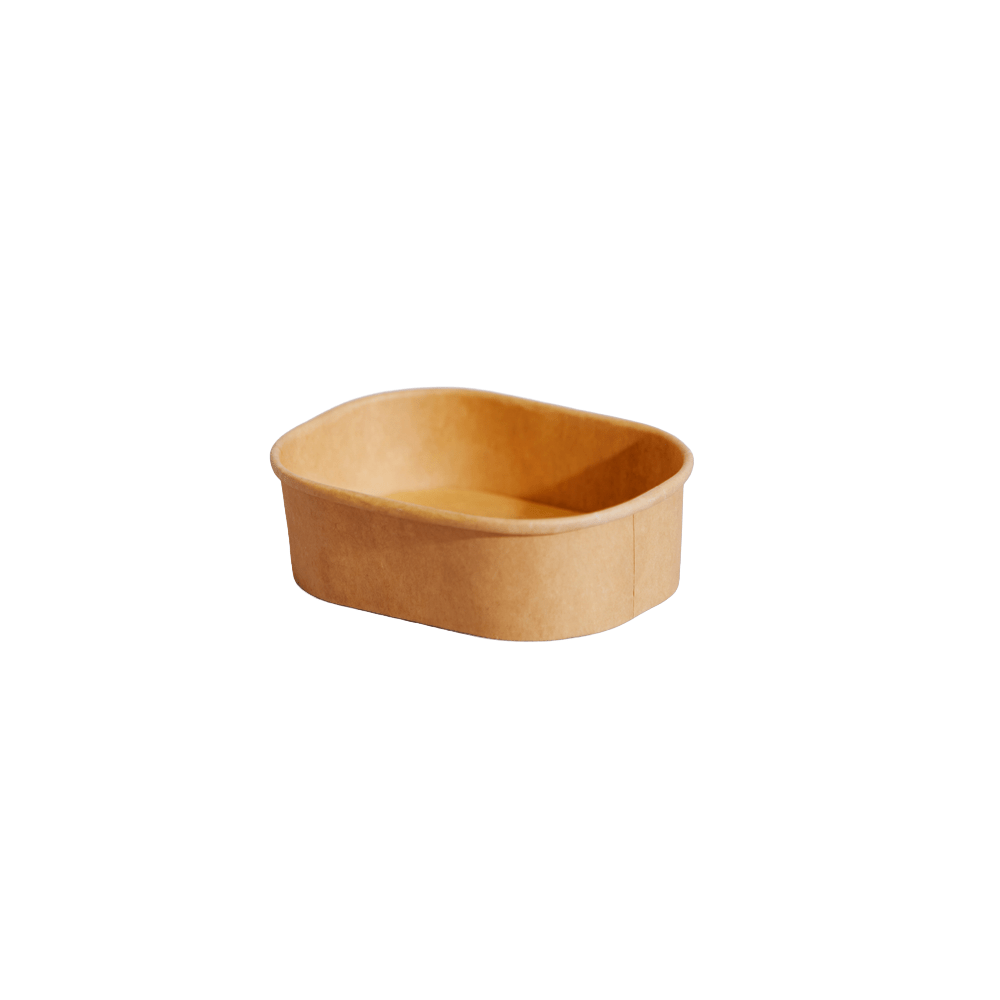 150mL Mini Rectangular Compostable Kraft Container - 500/CTN