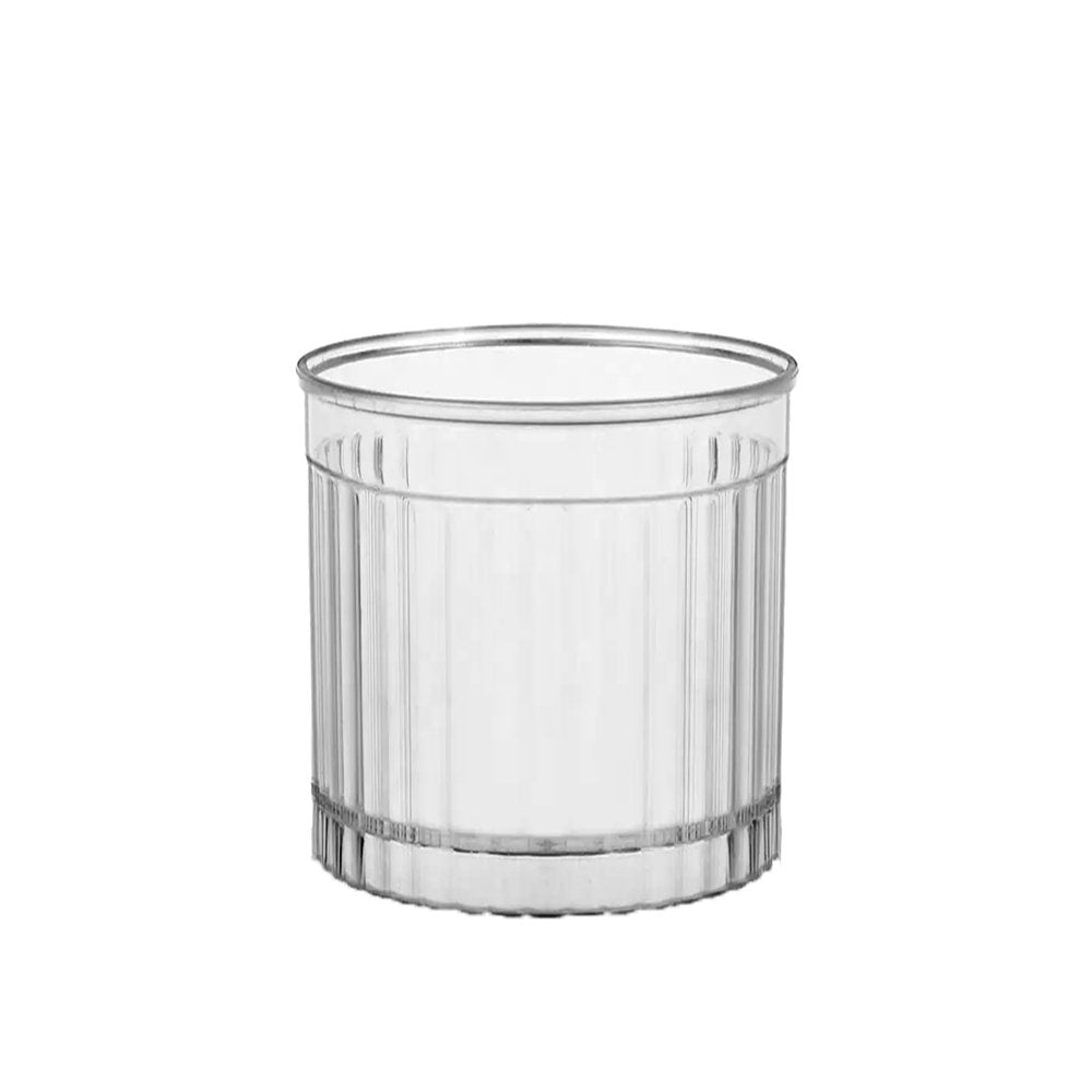 150mL Tall Clear Mini Cylinder Ribbed Dessert Cup Base
