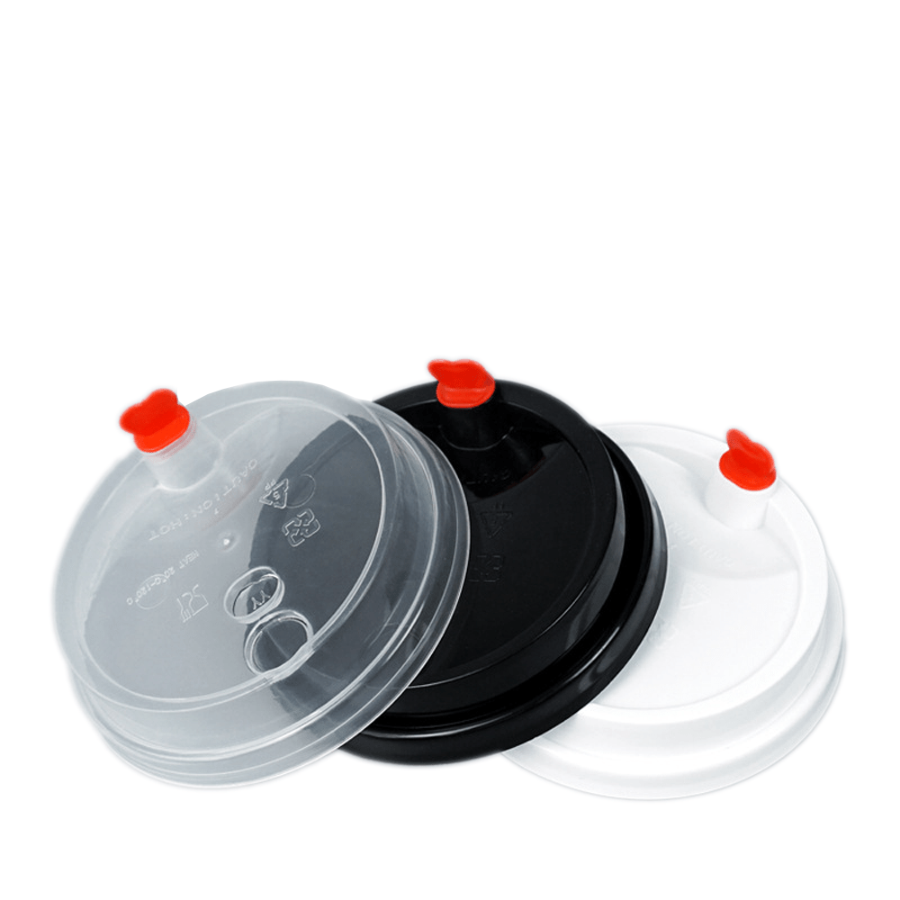 16-24oz - (D/95mm) Bubble Tea Cup Lid With Red Heart Plug