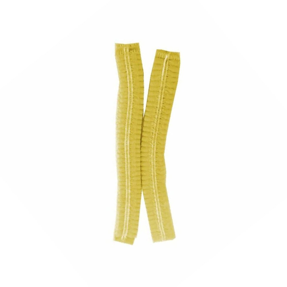 21" Elastic Disposable Yellow Hair Nets - 100/PKT