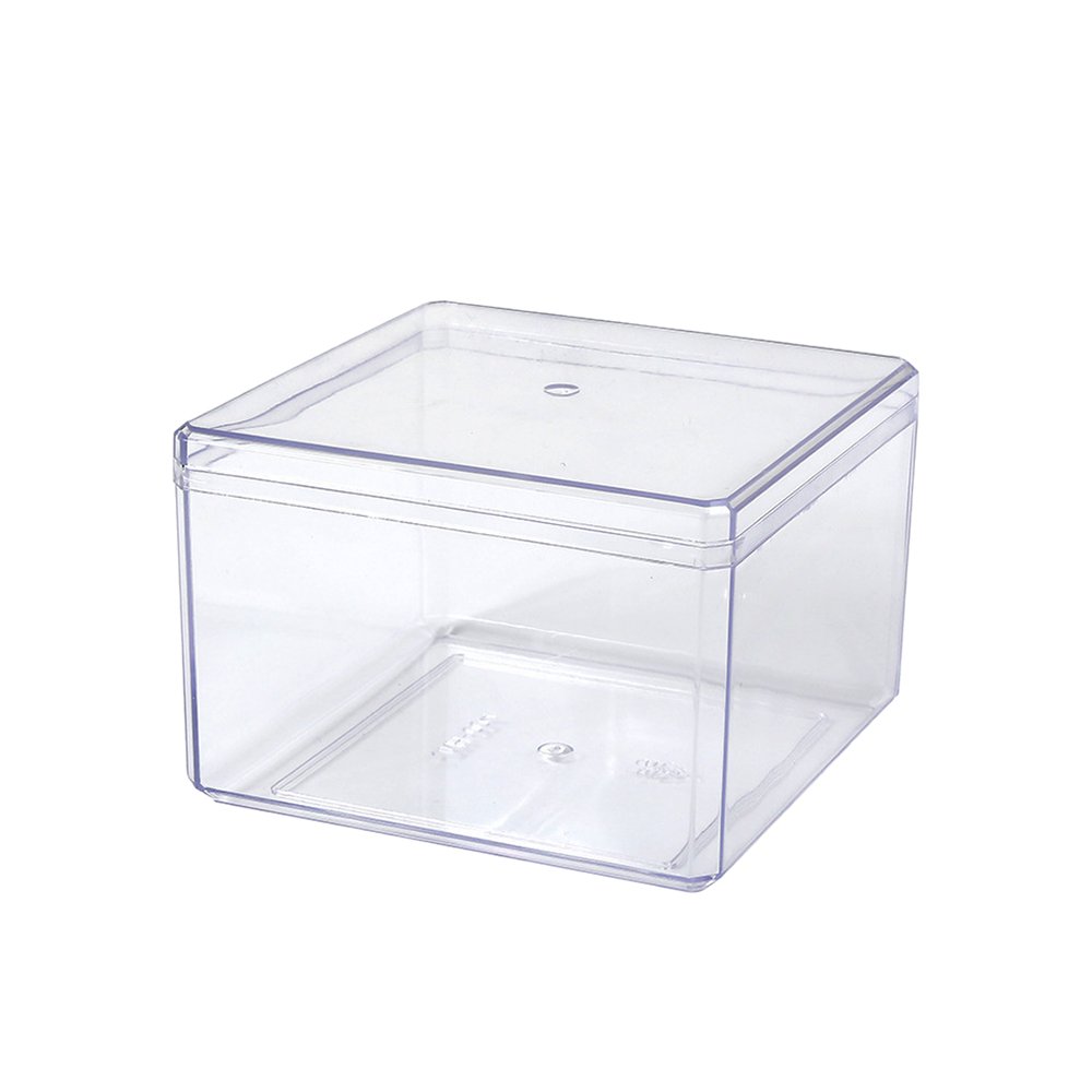 440mL Clear Square Container With Hard Lid
