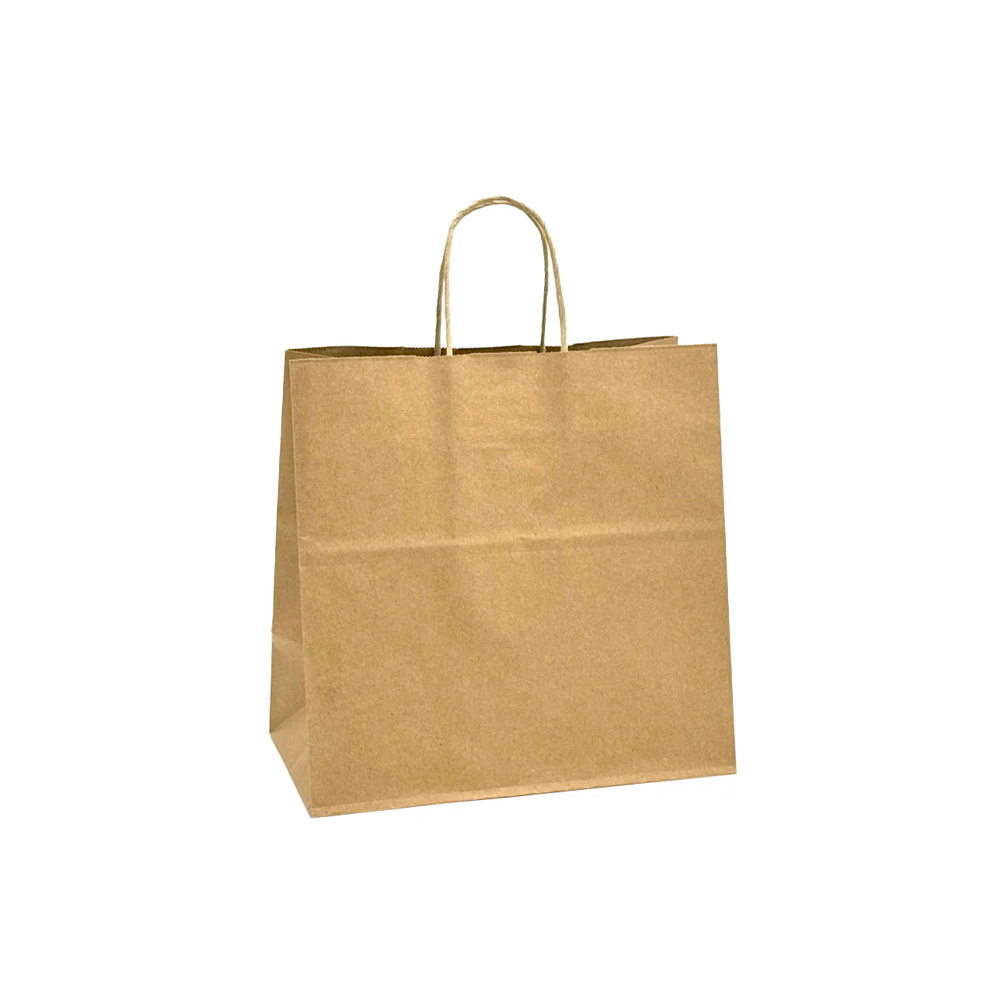 Retail Takeaway Kraft Twisted Handle Paper Bag - Small (UberEats Style