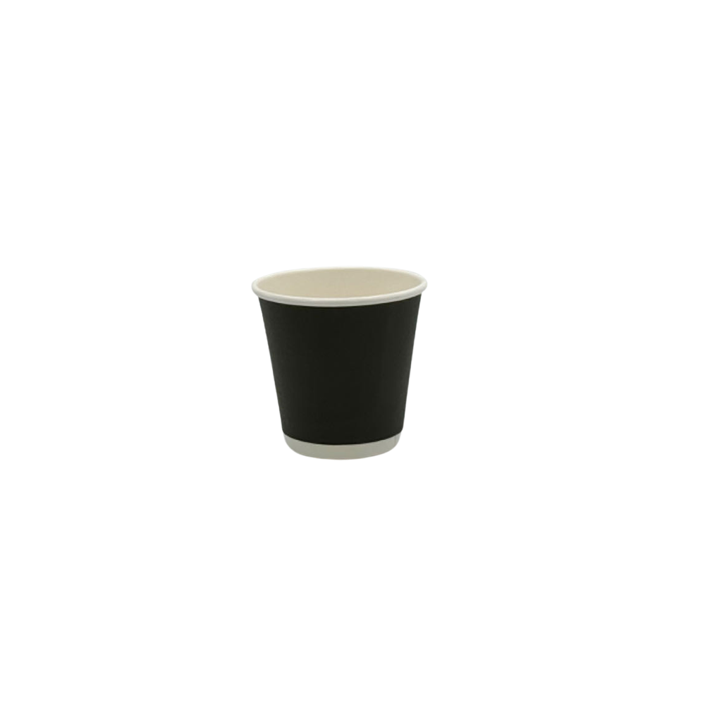 8oz PE Coated DW (D/90mm) Paper Cup Black