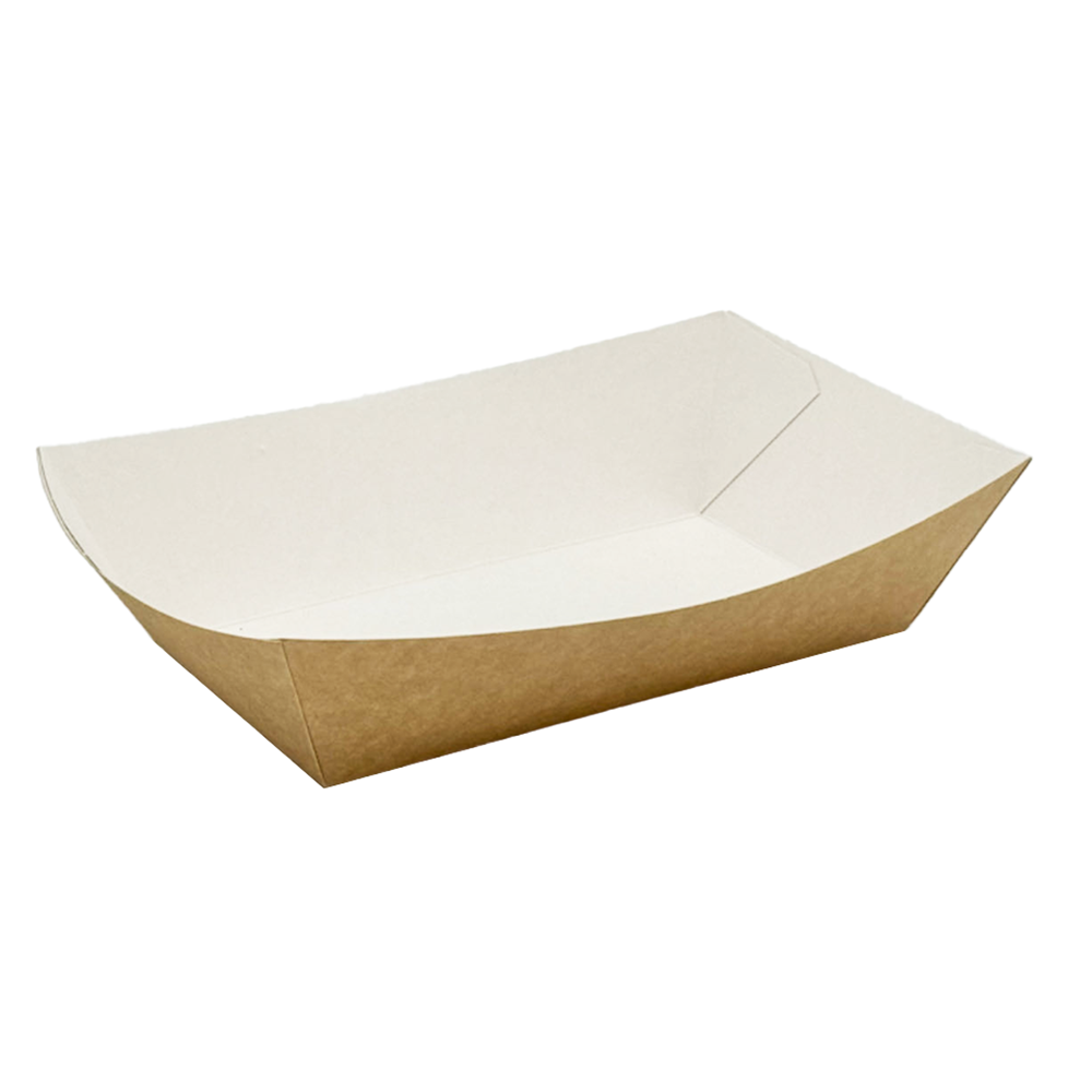 Cardboard Kraft Large Takeaway Food Tray - 400/CTN