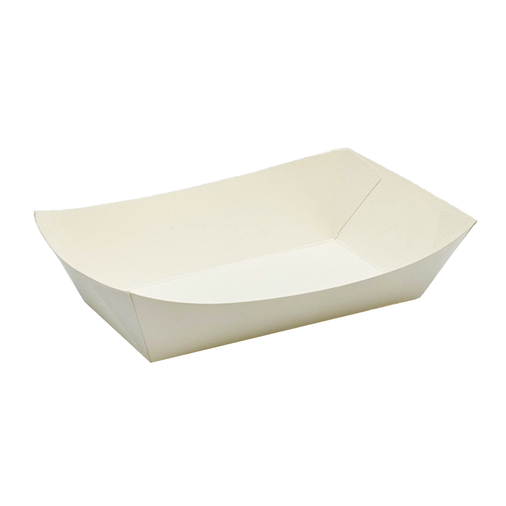 Cardboard White Large Takeaway Food Tray - 400/CTN