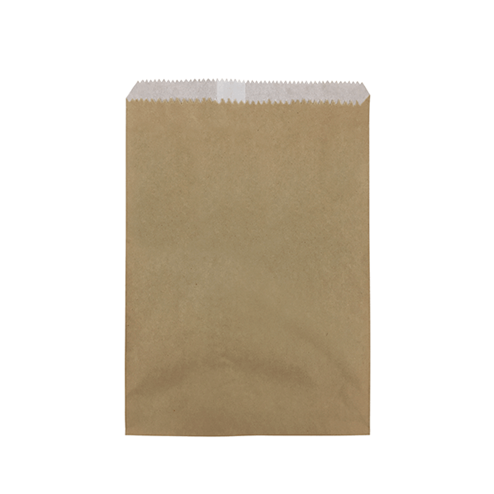 Double Lined Grease Proof 2 Long Brown Paper Bag - 500/PK