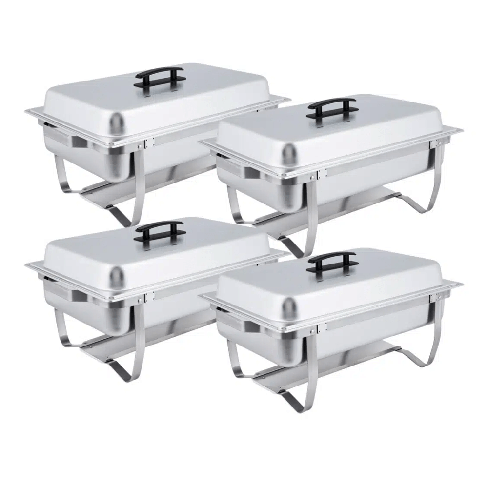 Full Size Chafer Stainless Steel – 4 Pack Bulk Buy - TEM IMPORTS™