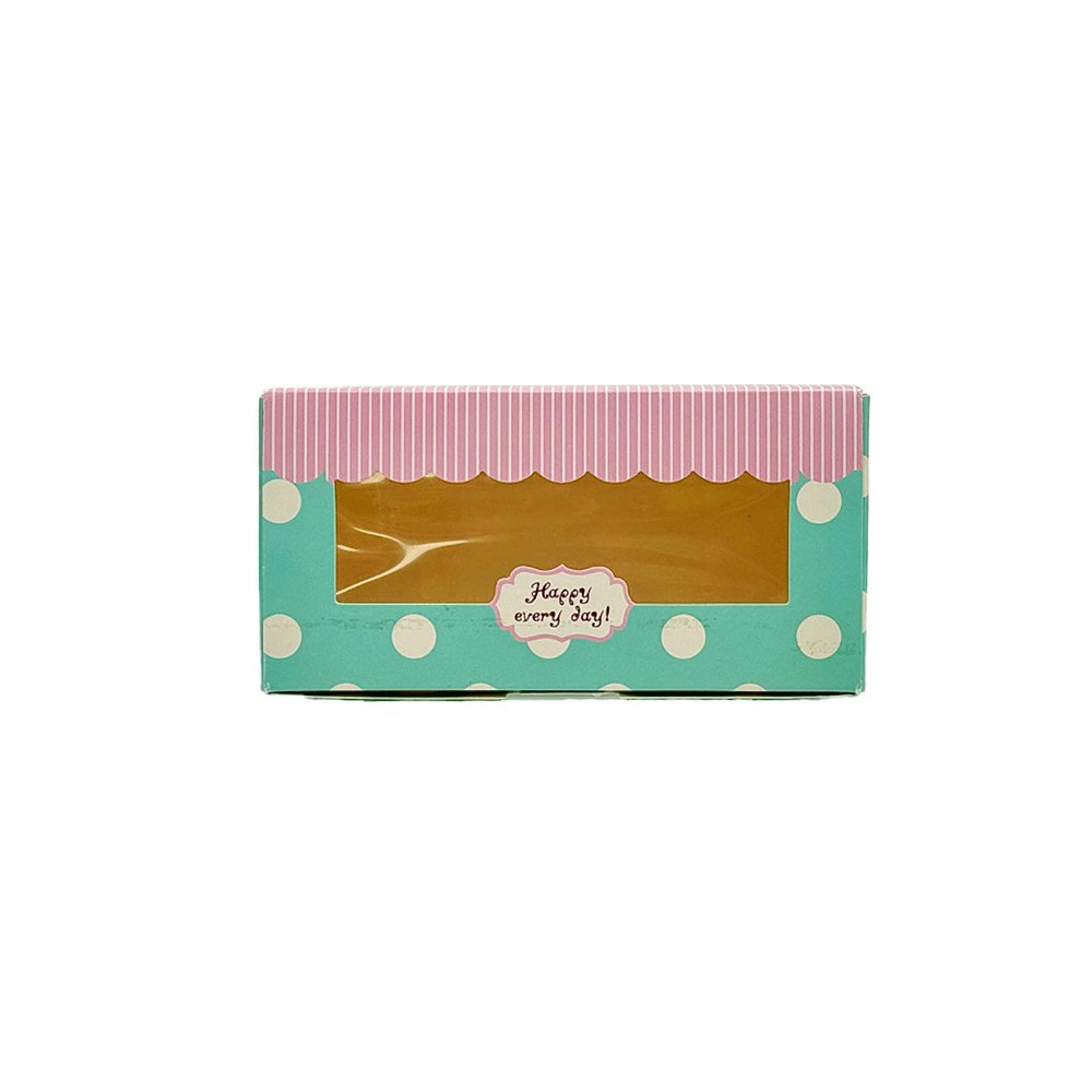Mini Rectangular Printed Paper Box Window - Happy Day Theme