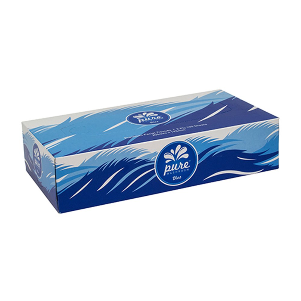 2PLY Pure Premium 100 Sheets Facial Tissues - 48/CTN