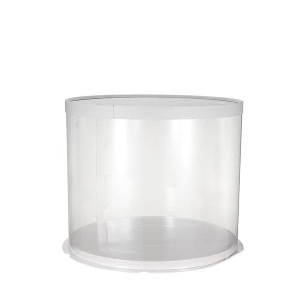 30x25 Round Transparent Box With Paper Lid - TEM IMPORTS™