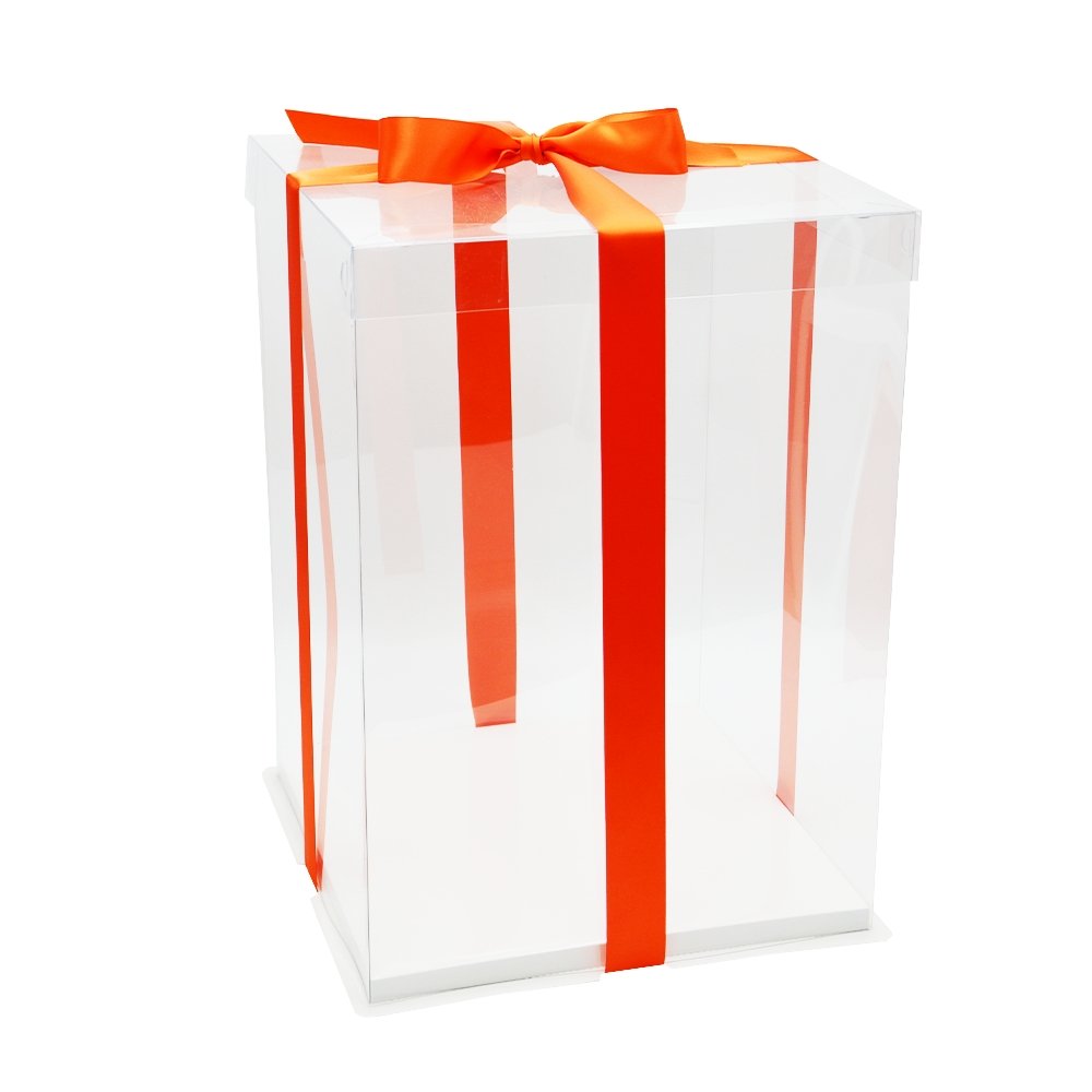 31x31x45 Transparent Square Box With Clear Lid – TEM IMPORTS™