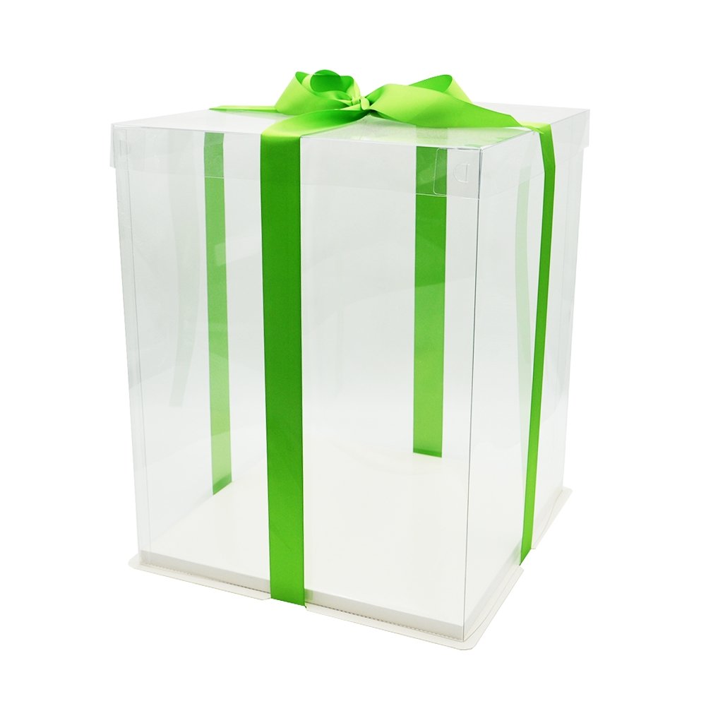 35x35x45 Transparent Square Box With Clear Lid - TEM IMPORTS™