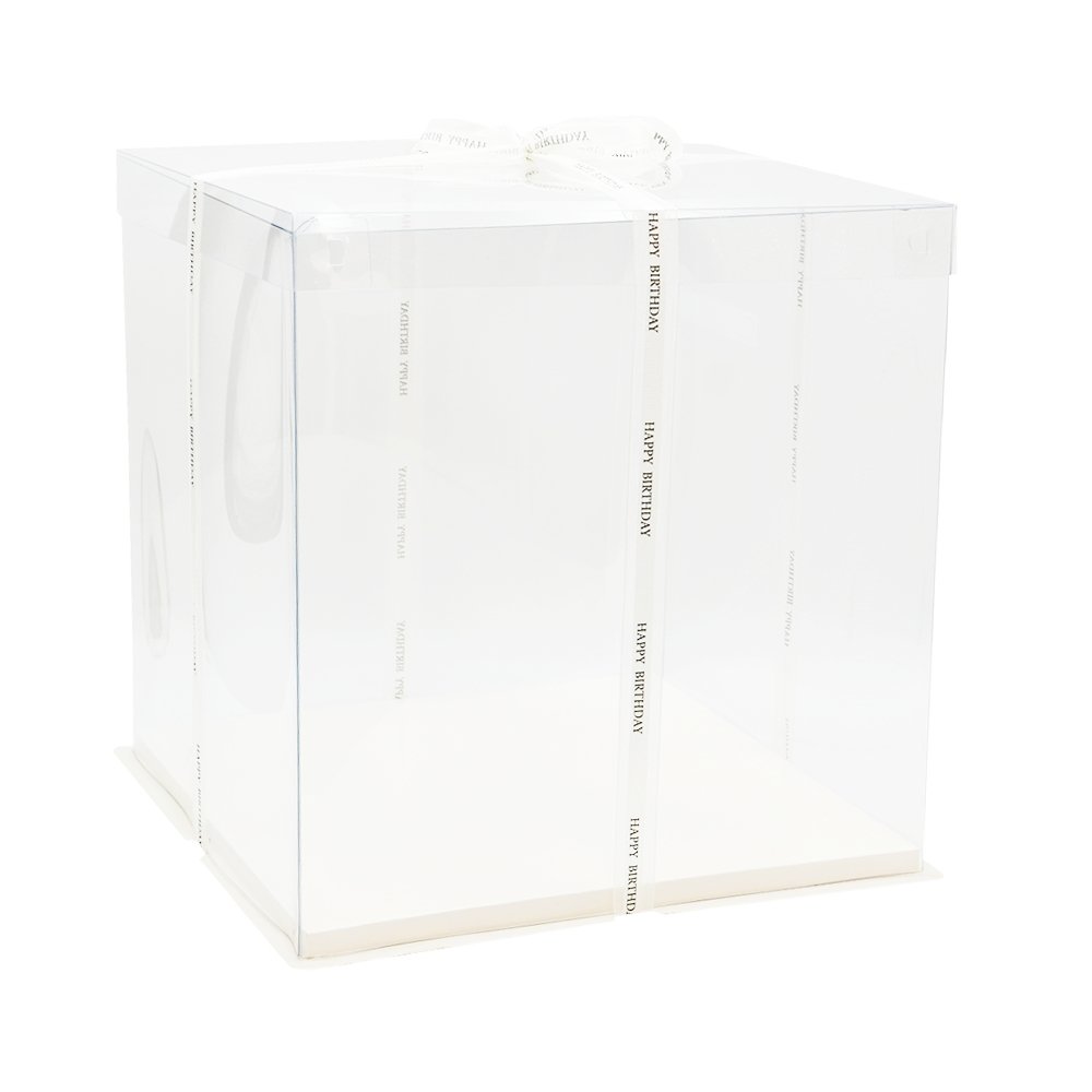 38x38x40 Transparent Square Box With Clear Lid - TEM IMPORTS™