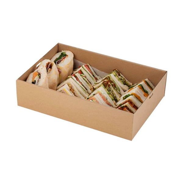 Kraft Corrugated Rectangle Catering Tray Medium