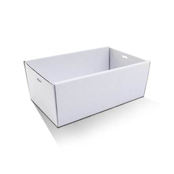 White Corrugated Rectangle Catering Tray - Small