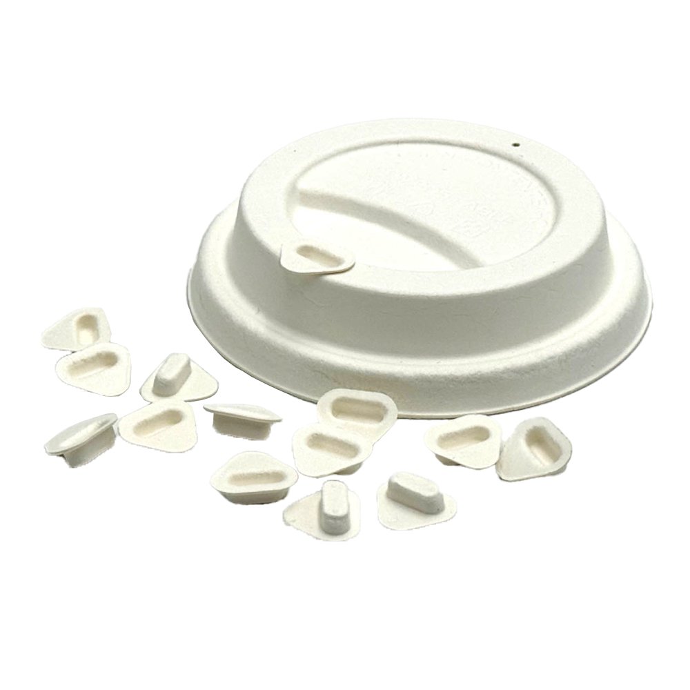 White Sugarcane Coffee Cup Lid Stopper